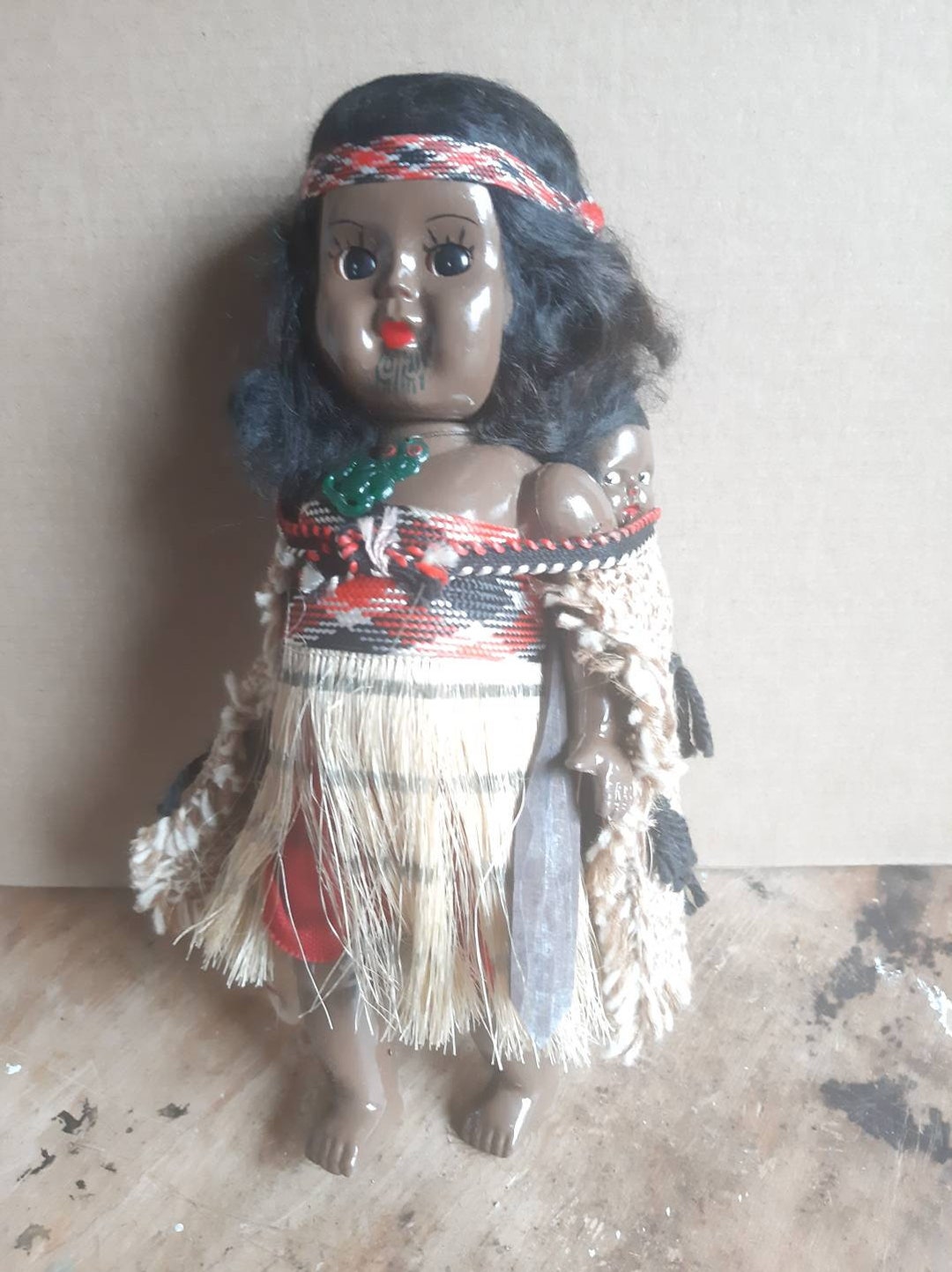 Vintage Plastic Maori Female Doll With Baby and Accessories. - Etsy