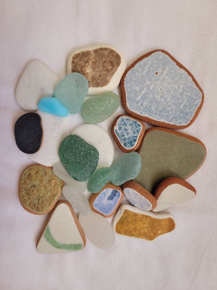 Italian Sea Pottery Ceramic Tiles Beach Pottery - Etsy