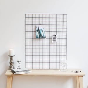 Black Wire Wall Square Grid Set of Wall Grid Pocket Multifunction Home ...