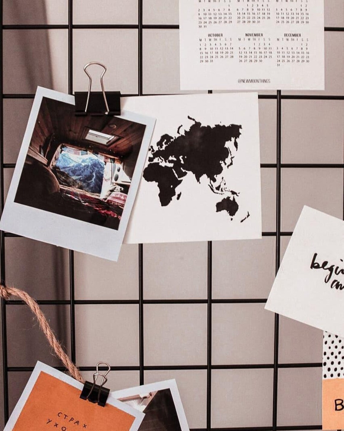 Black Wire Wall Grid Panel Metal Moodboard FREE CLIPS | Etsy