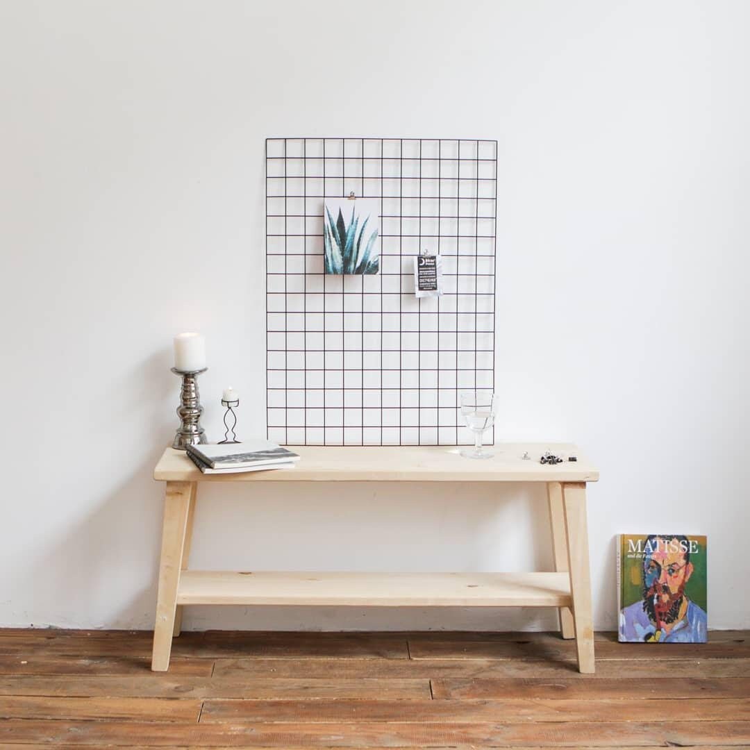 Black Wire Wall Square Grid Set of Wall Grid Pocket Multifunction Home ...