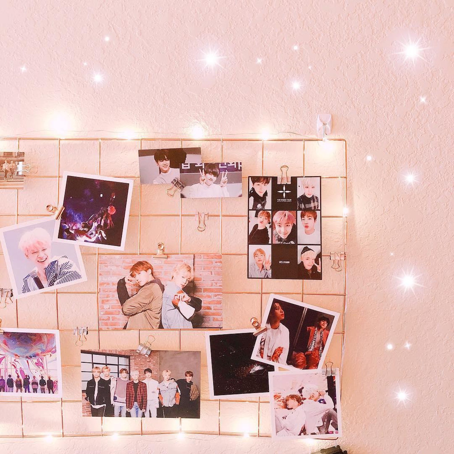 Rose Gold Wire Wall Grid Kpop Panel Metal Moodboard FREE - Etsy UK