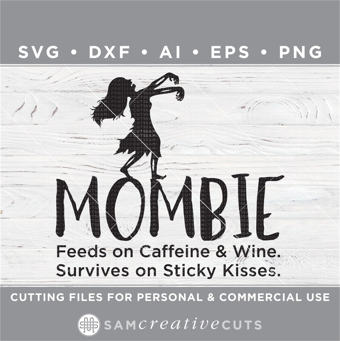 Mombie SVG Mom Halloween SVG Caffeine and Wine Svg Funny - Etsy