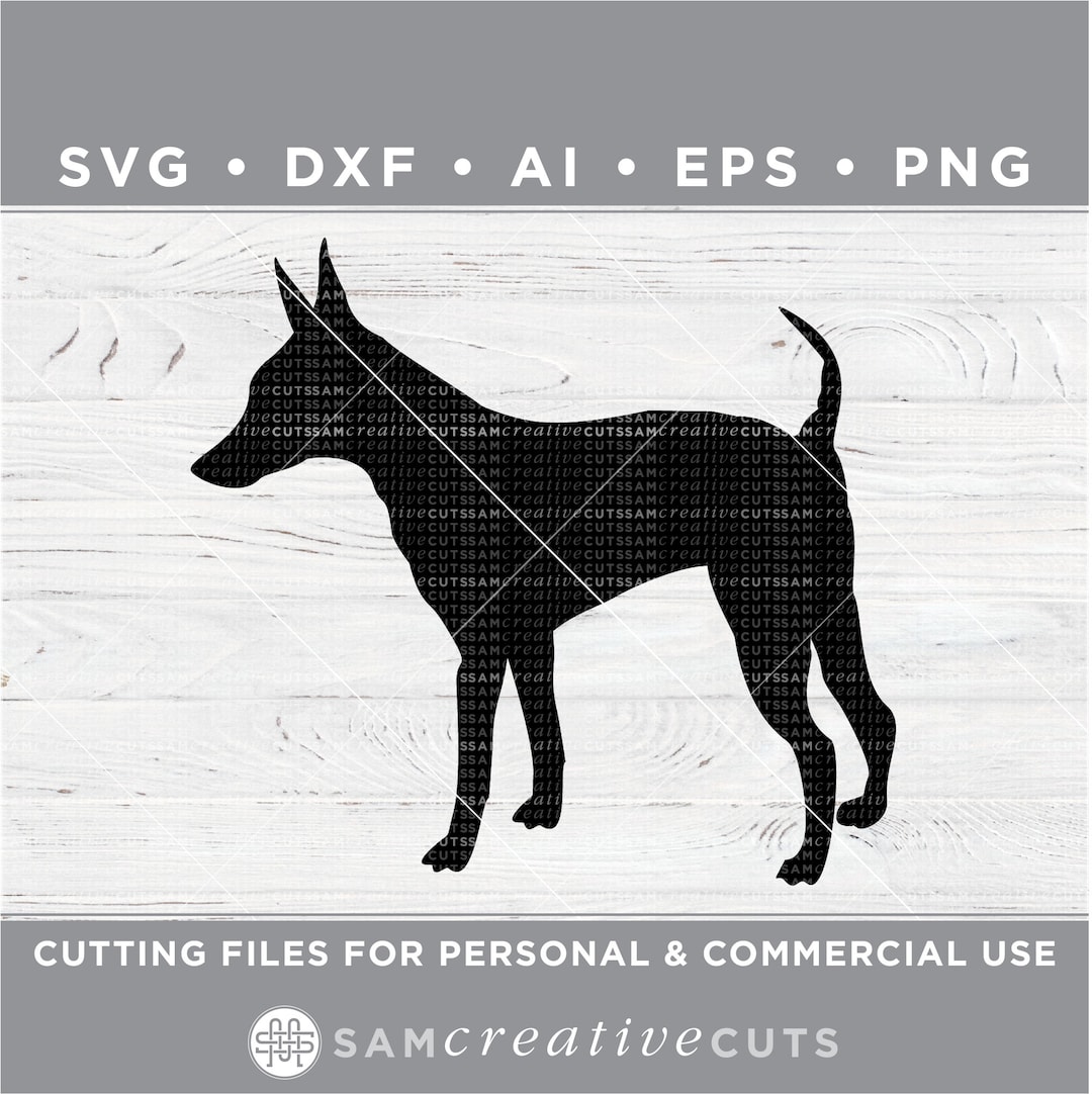 Miniature Pinscher SVG, Min Pin Silhouette SVG - Cutting Files for ...