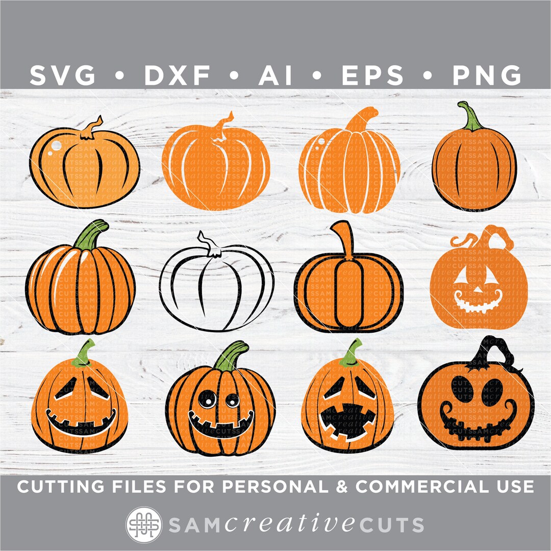 Pumpkin SVG Bundle / Pumpkin SVG Set / Halloween Svg Set / Fall SVG ...