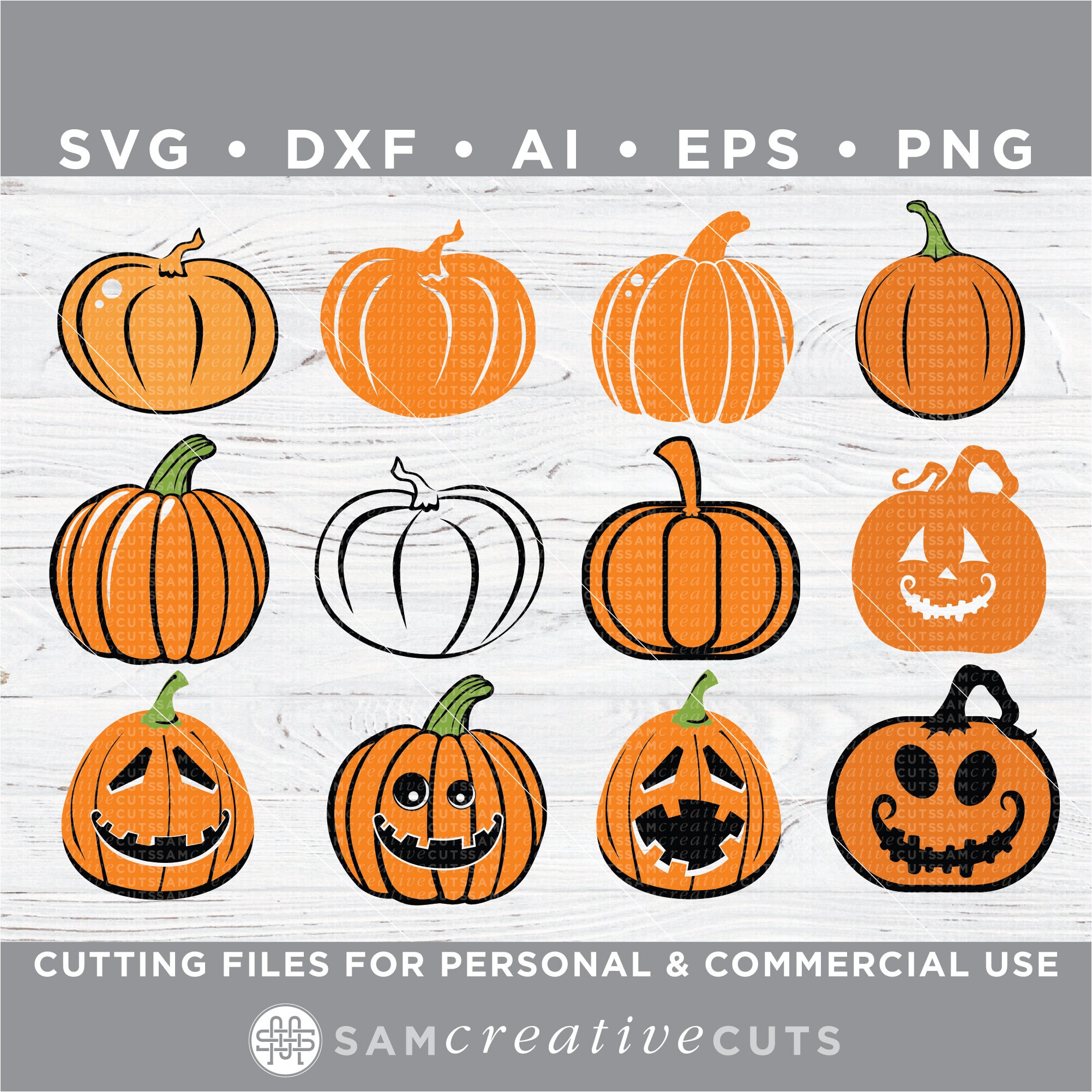 Pumpkin SVG Bundle / Pumpkin SVG Set / Halloween Svg Set / Fall SVG ...