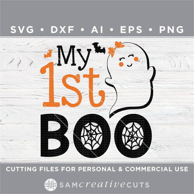 Girls My First Boo Svg My 1st Boo Svg Cute Ghost Svg Etsy