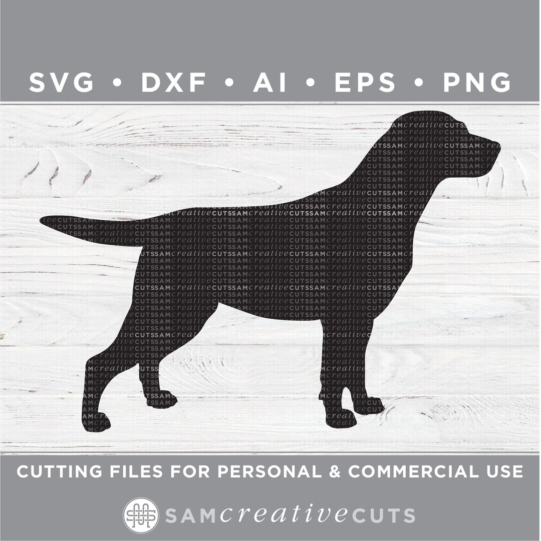 Labrador Silhouette SVG, Lab Svg- Cutting Files for Silhouette & Cricut ...