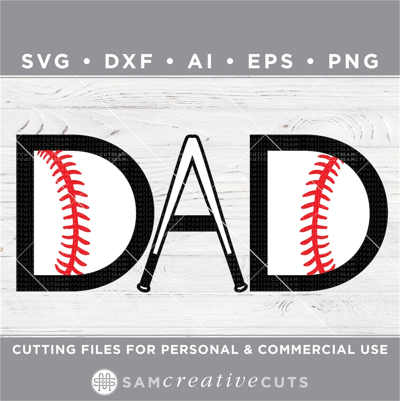 Baseball Dad SVG Softball Dad Baseball Bat SVG Cutting - Etsy