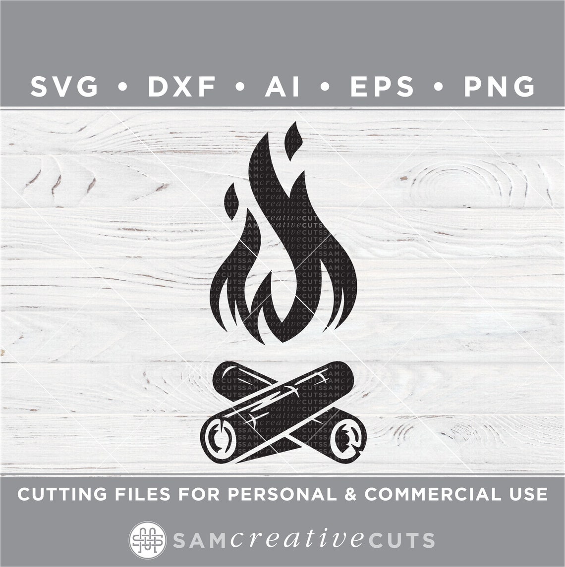 Campfire Svg - Fire Svg - Camping Svg - Camp Fire Svg - Cutting Files ...