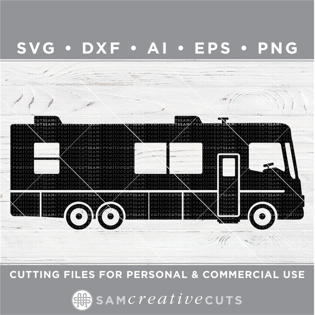 Class A Motorhome SVG / Motor Coach / Class A RV SVG / Camper - Cutting ...