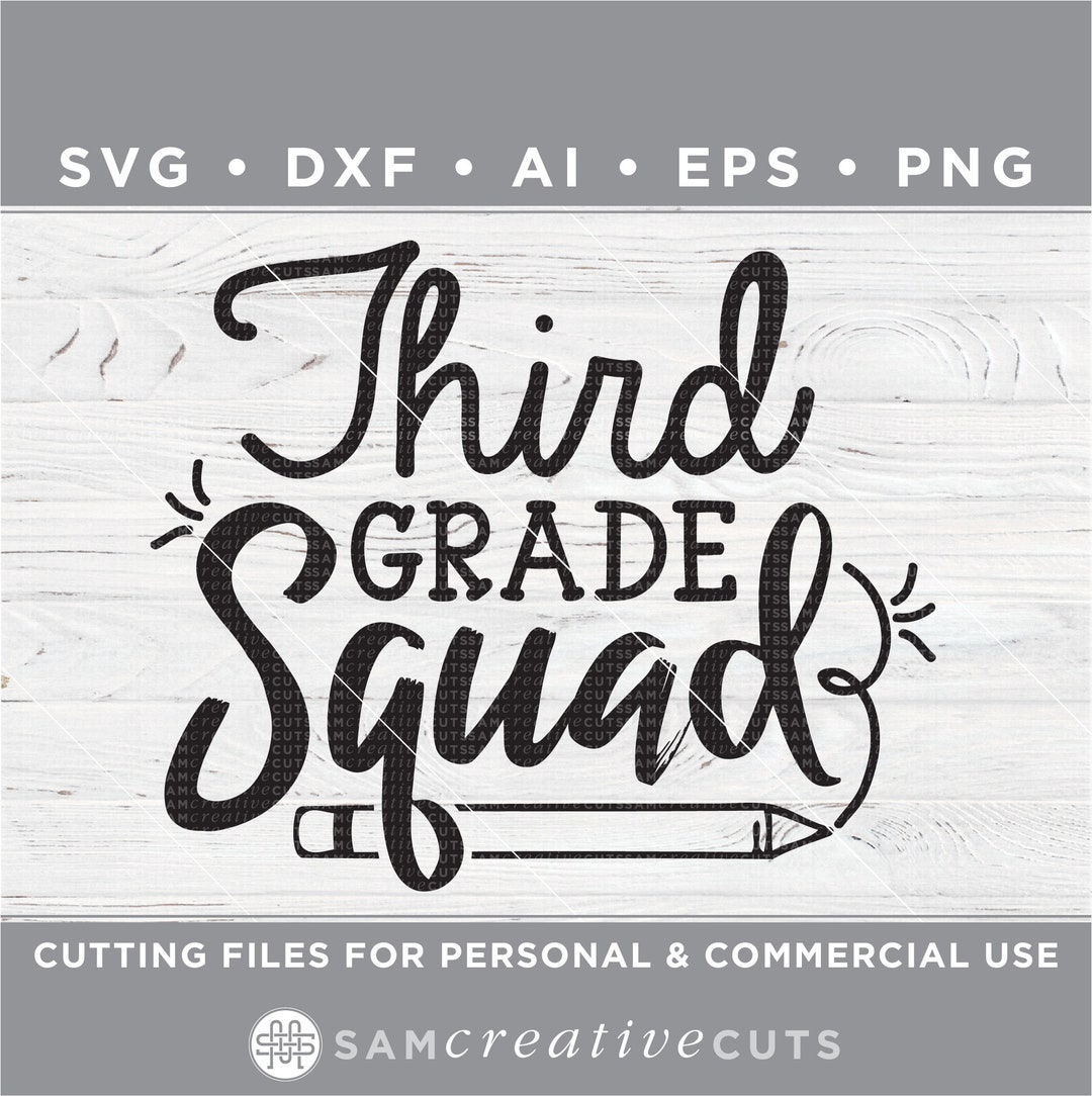 Third Grade Squad First Day of School SVG 3rd Grade Back to - Etsy