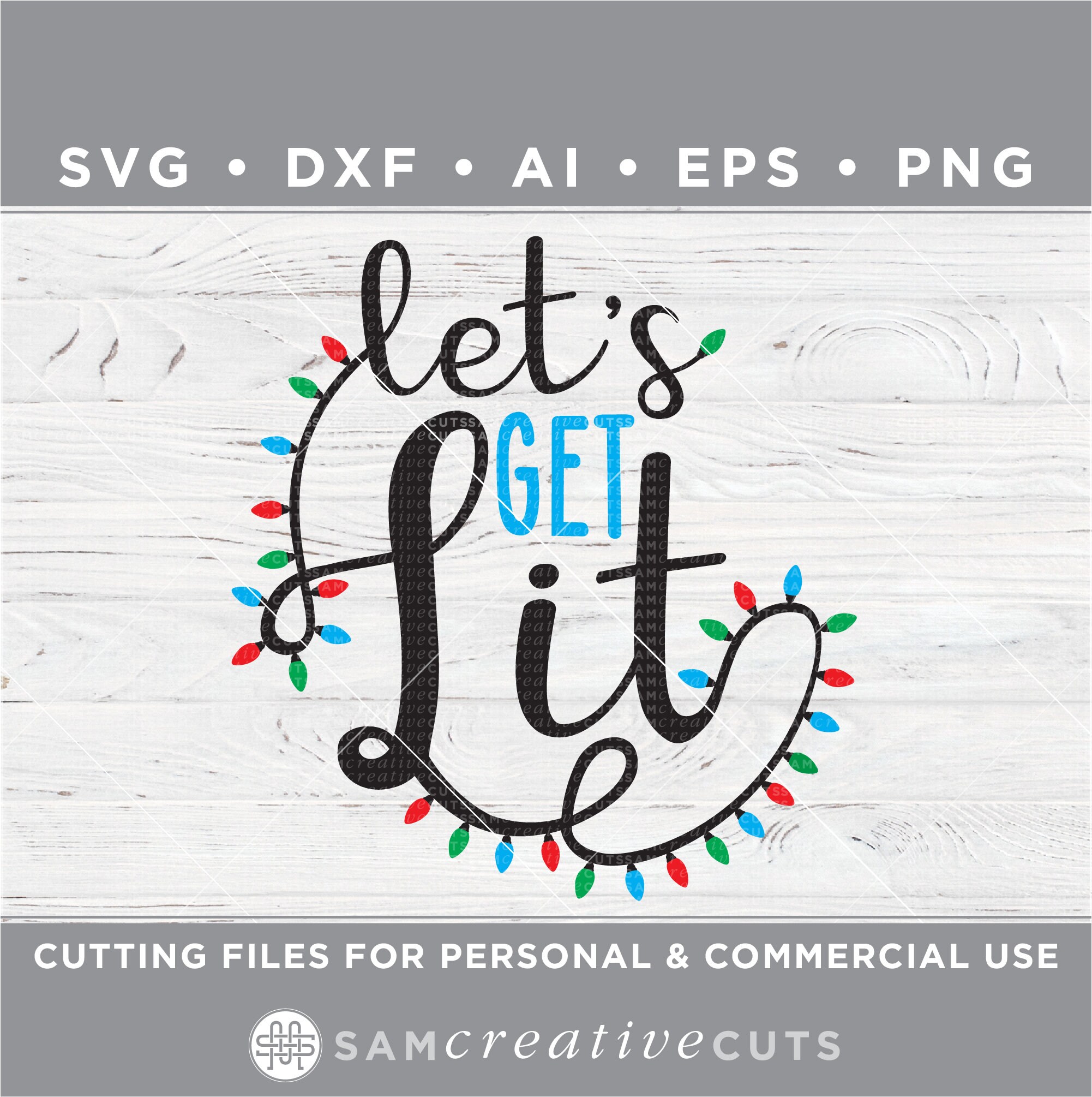 Let's Get Lit Christmas Lights SVG / Christmas Bulb SVG / - Etsy
