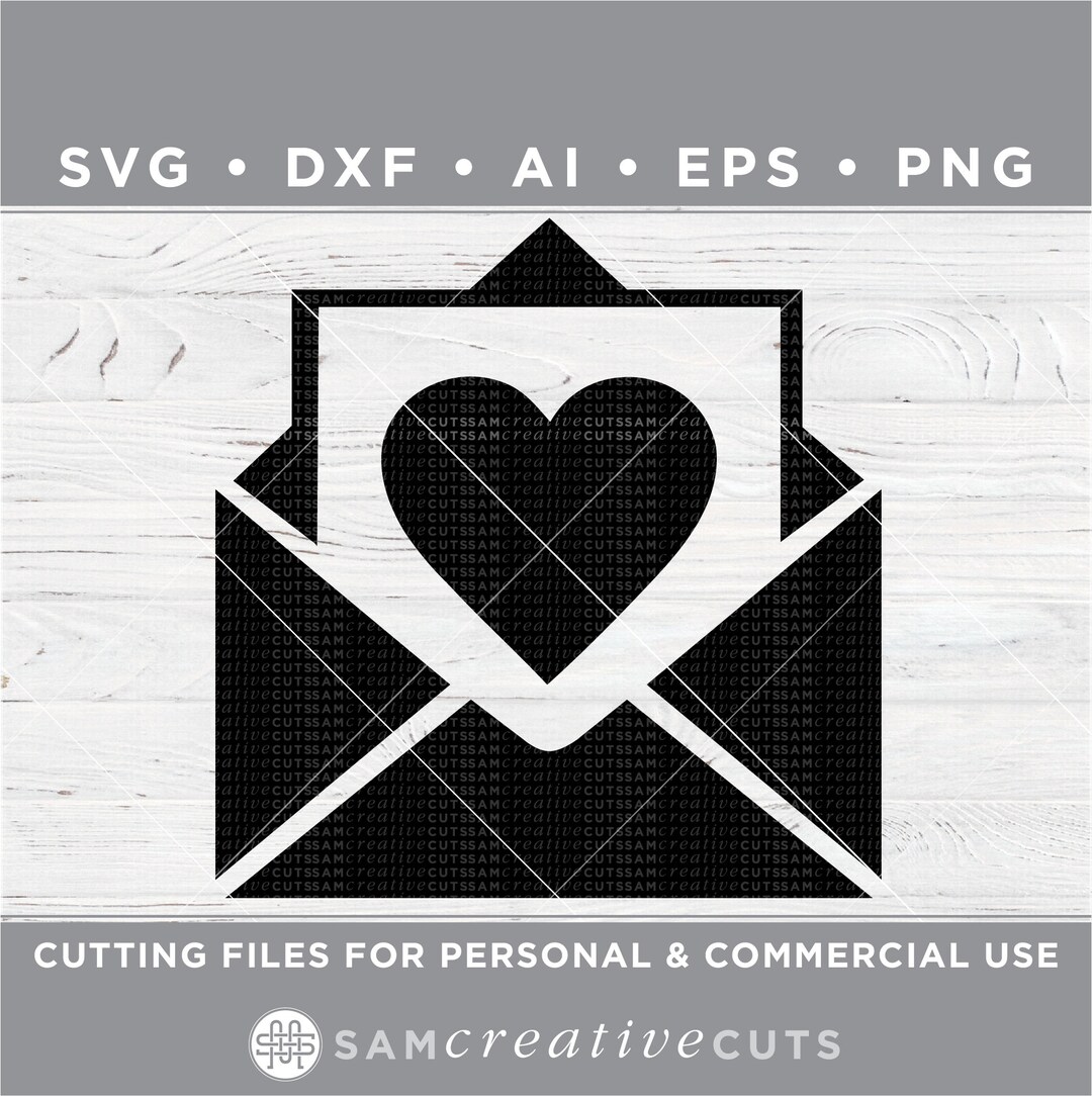 Envelope With Heart SVG / Valentine SVG / Valentine's Day Svg / SWAK ...