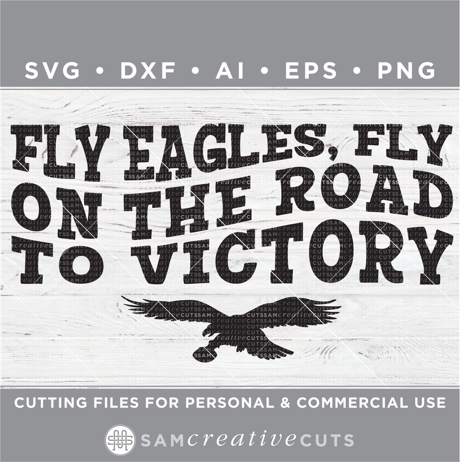 Fly Eagles Fly on the Road to Victory SVG - Football SVG - Cutting ...