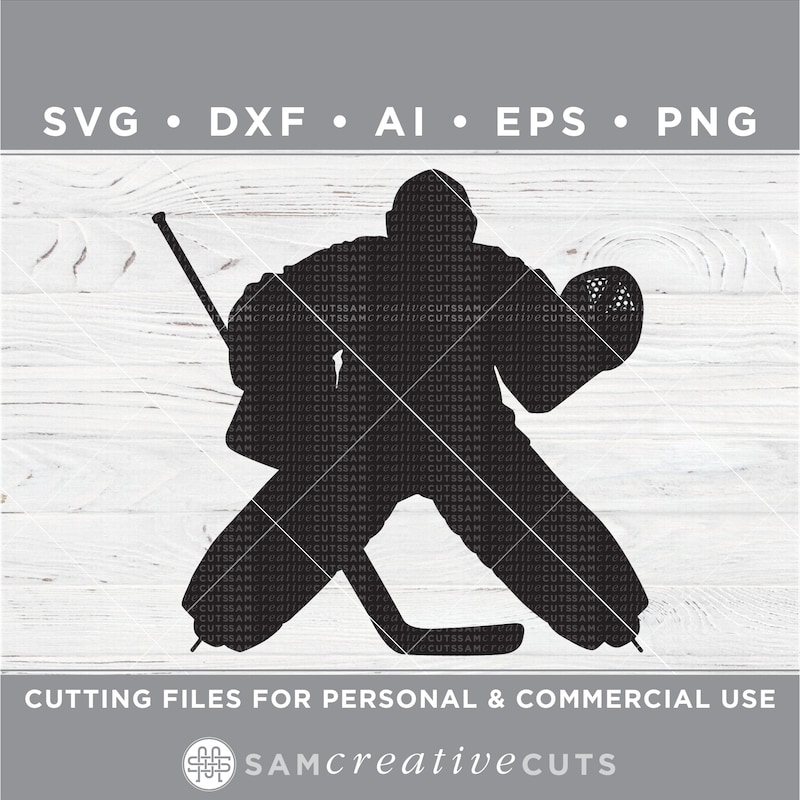 Hockey Goalie Svg - Etsy