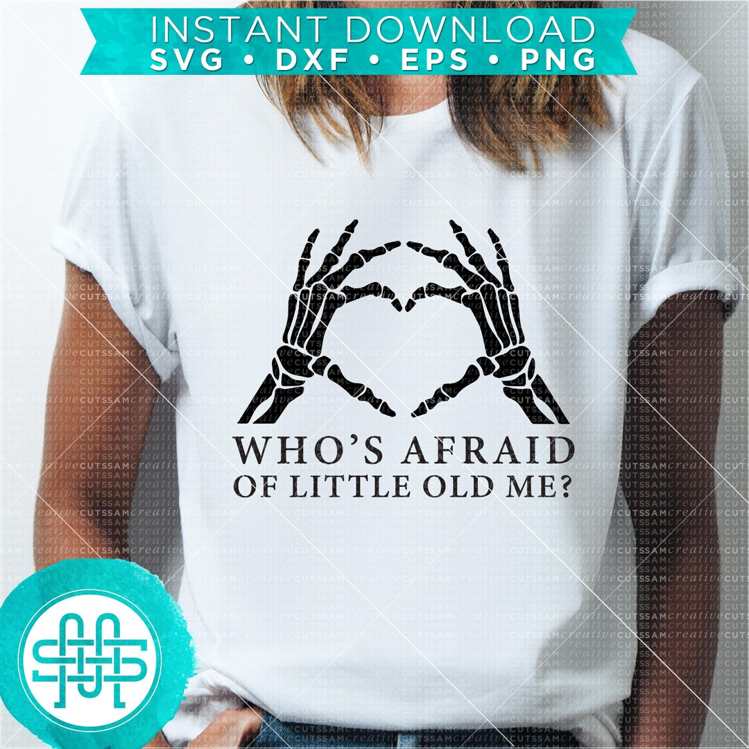Who's Afraid Skeleton Hands Heart SVG - Cutting Files for Silhouette ...