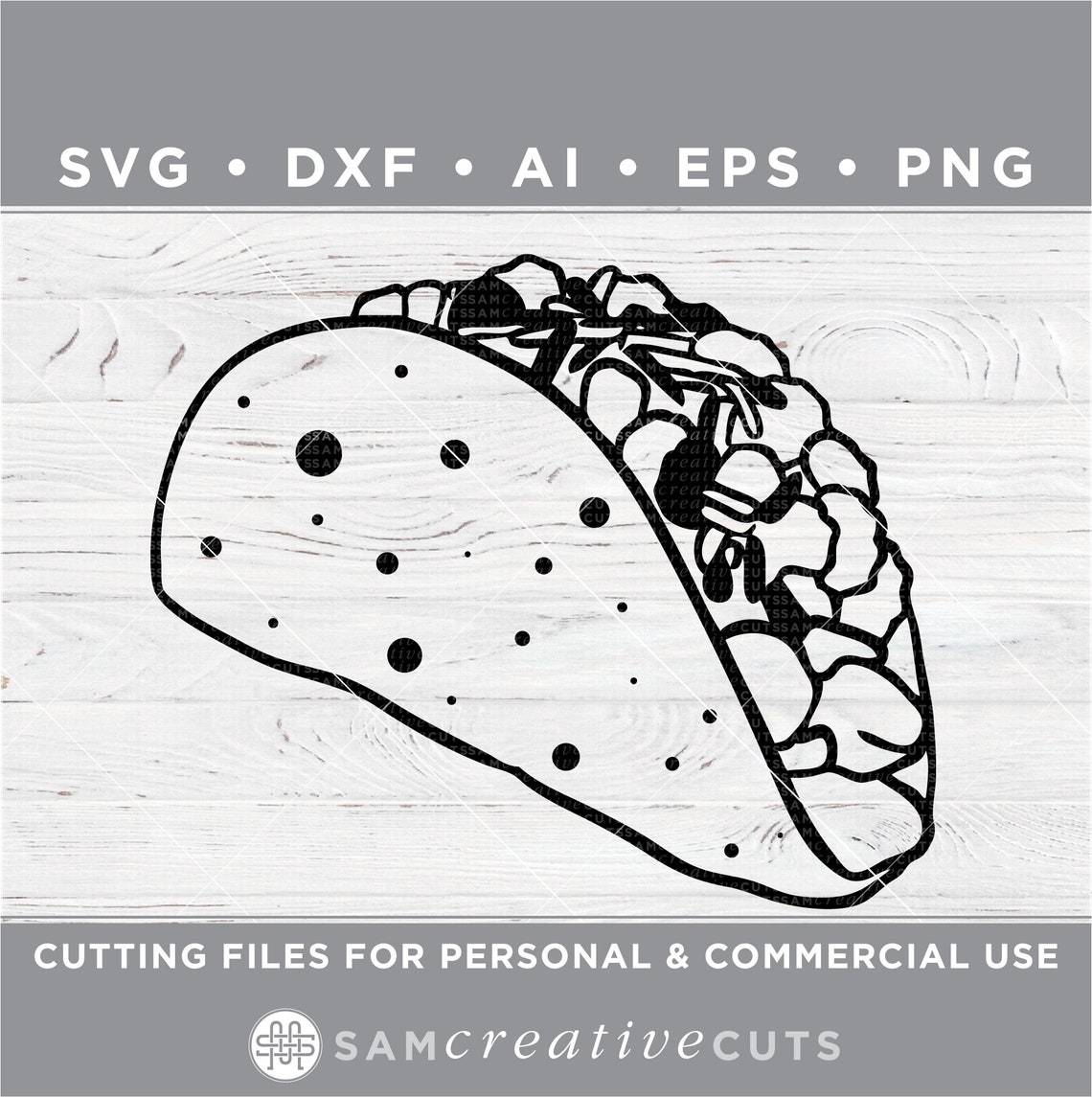 Taco Svg / I Love Tacos / Crunchy Taco Svg/ Foodie Svg / Food | Etsy
