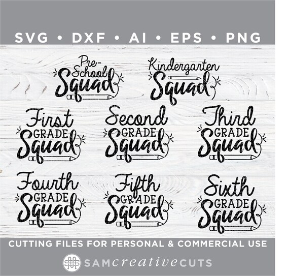 Squad First Day of School SVG Bundle Back to School Bundle | Etsy