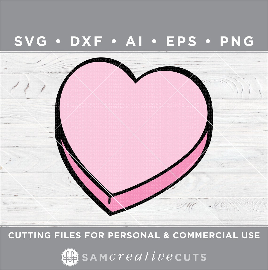 Conversation Heart SVG / Love Heart SVG / Valentine's Day | Etsy