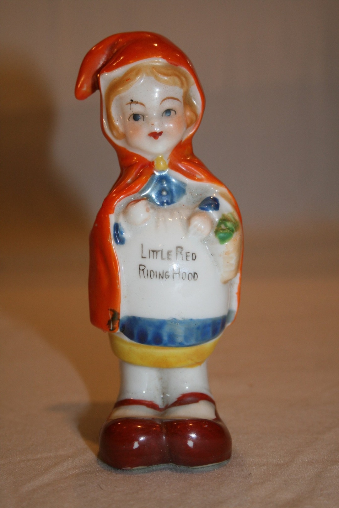 Vintage 1920s Little Red Riding Hood Ceramic Toothbrush Holder - Etsy