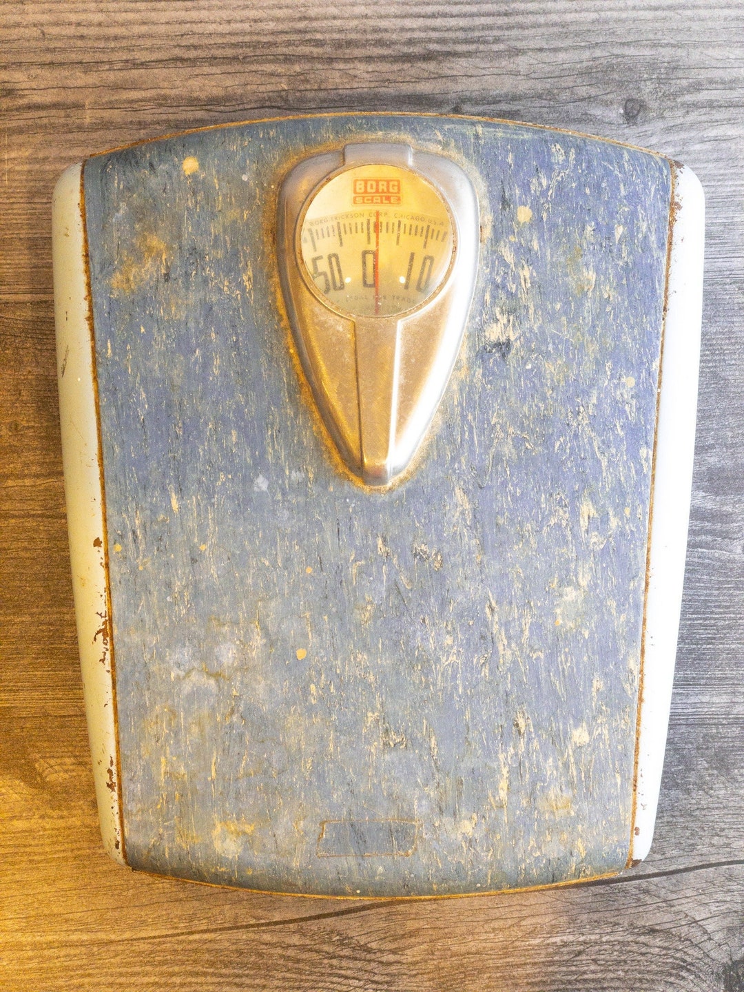 Vintage 1950s Blue Borg Bathroom Scale - Etsy