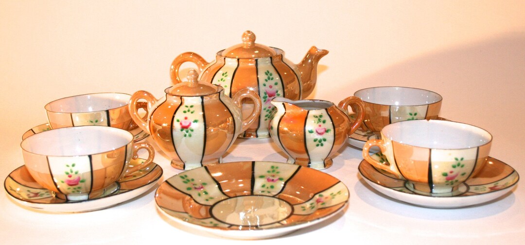 Vintage Lusterware Child's Tea Set - Etsy