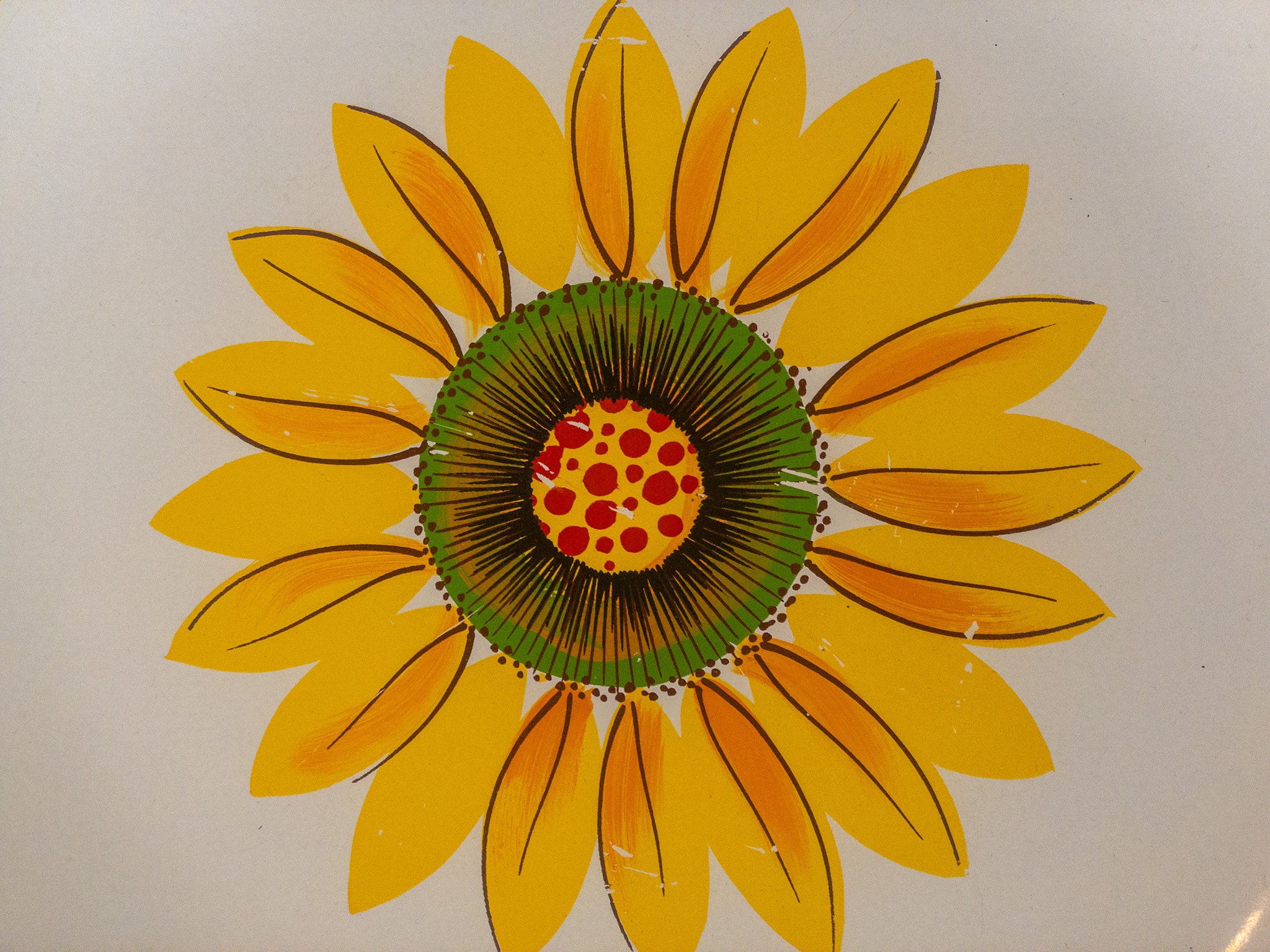 Vintage 1970s Sunny Yellow Sunflower Melamine Tray - Etsy