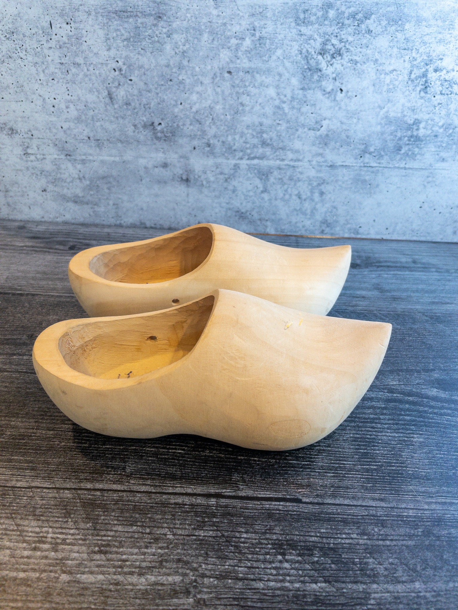 Vintage Wooden Dutch Shoes Large and a Small Pair Made in - Etsy