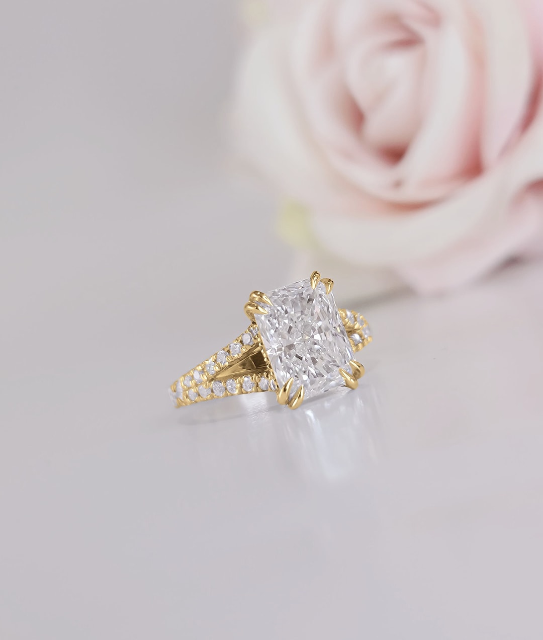 2 Carat Radiant Cut Diamond Ring, Radiant Cut Diamond Engagement Ring ...