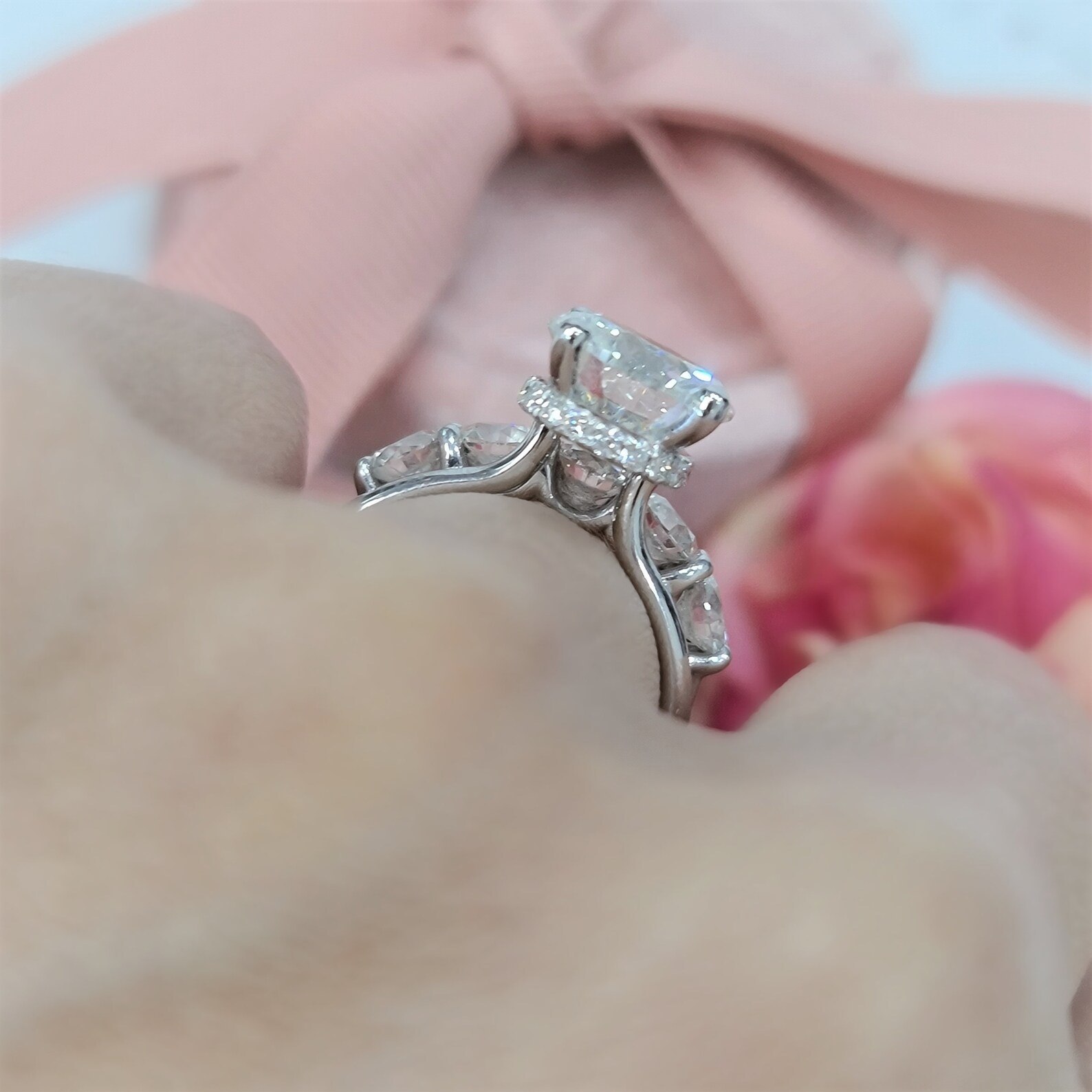 3 CT Brilliant Cut IGI Certified Lab Created Diamond Engagement Ring ...