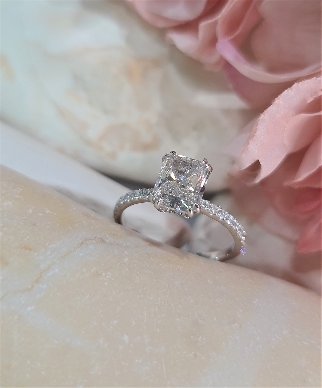 2CT Radiant Cut Diamond Ring, IGI Certified, 2 Carat Radiant Diamond ...