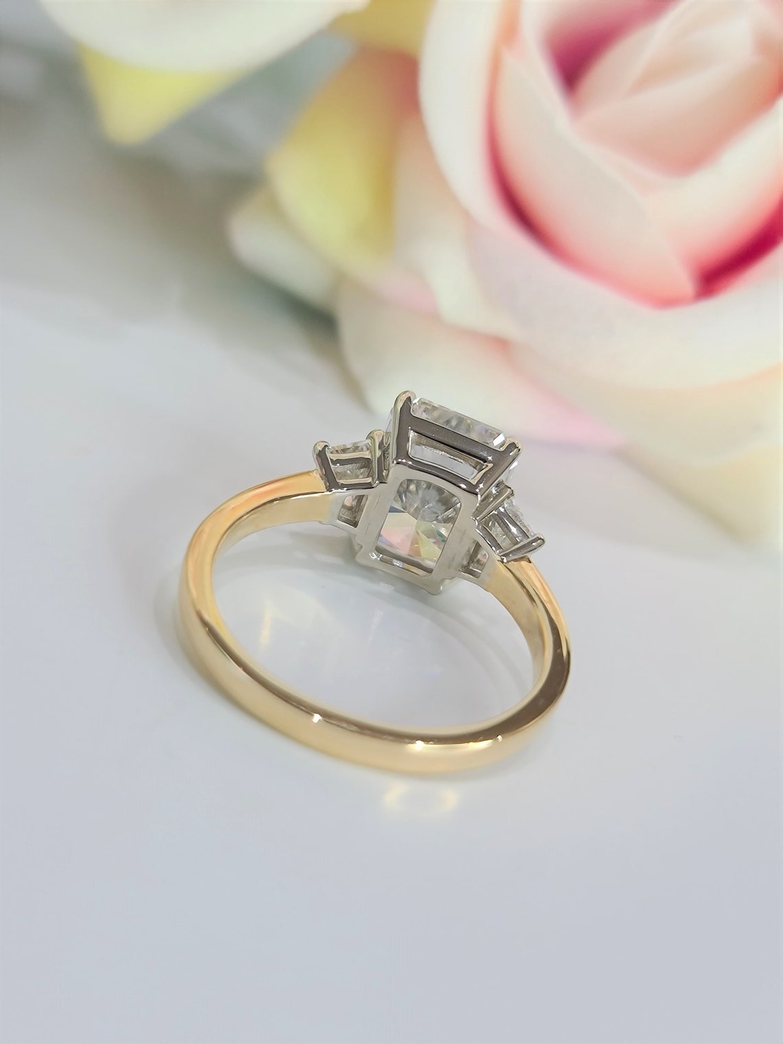 3 Carat Radiant Cut Engagement Ring 3 Stone Diamond Ring IGI | Etsy