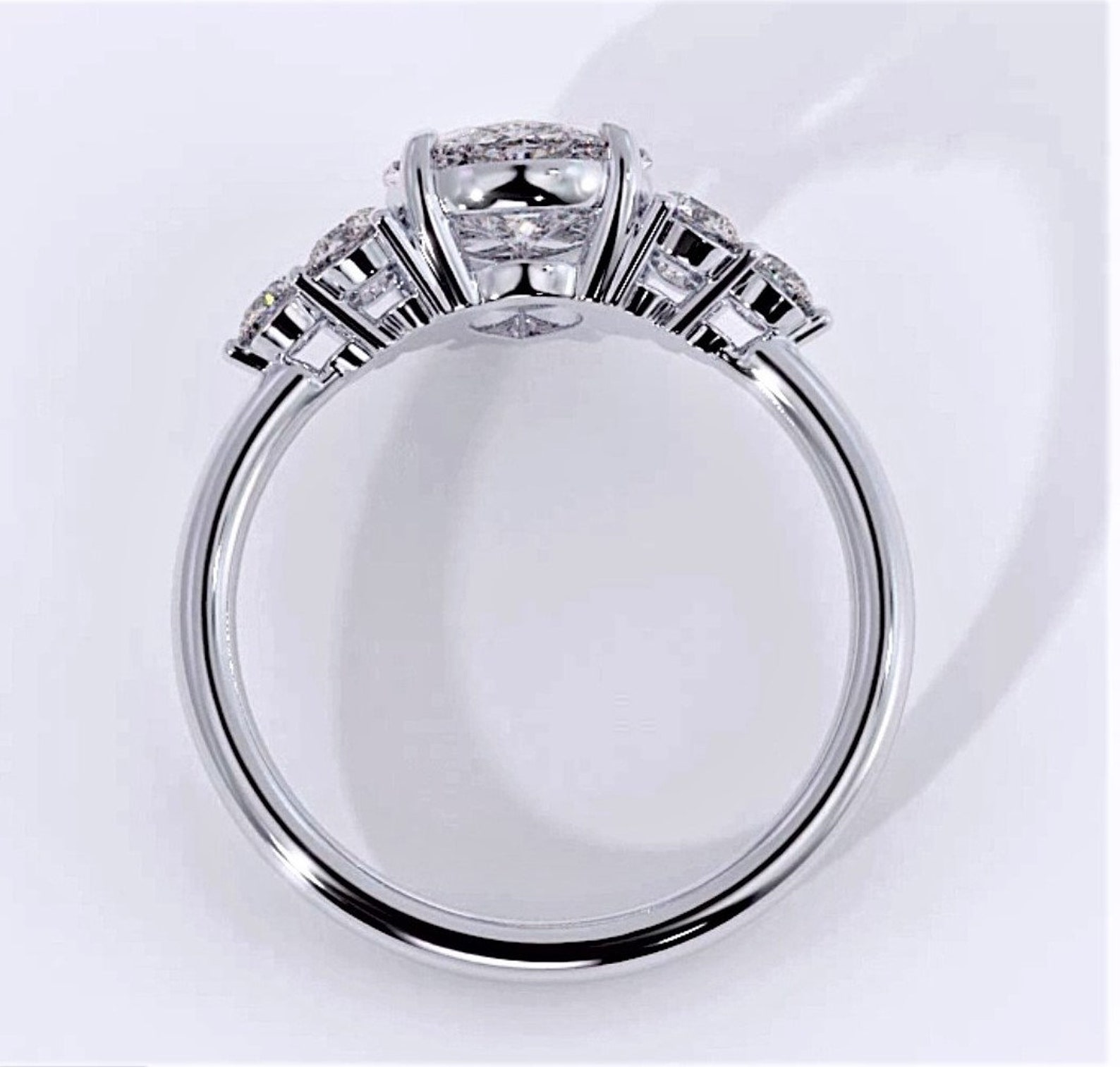 2 Carat Pear Shaped Engagement Ring Teardrop Diamond Ring - Etsy