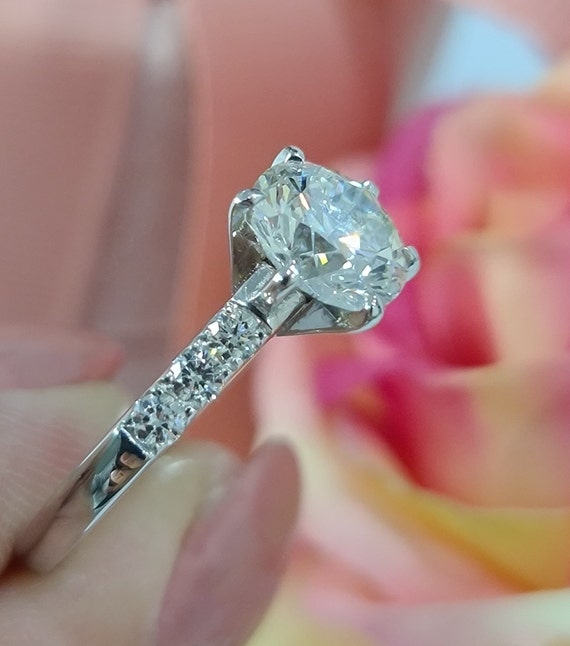 Diamond Engagement Ring 2 CT Diamond Engagement Ring 2 | Etsy