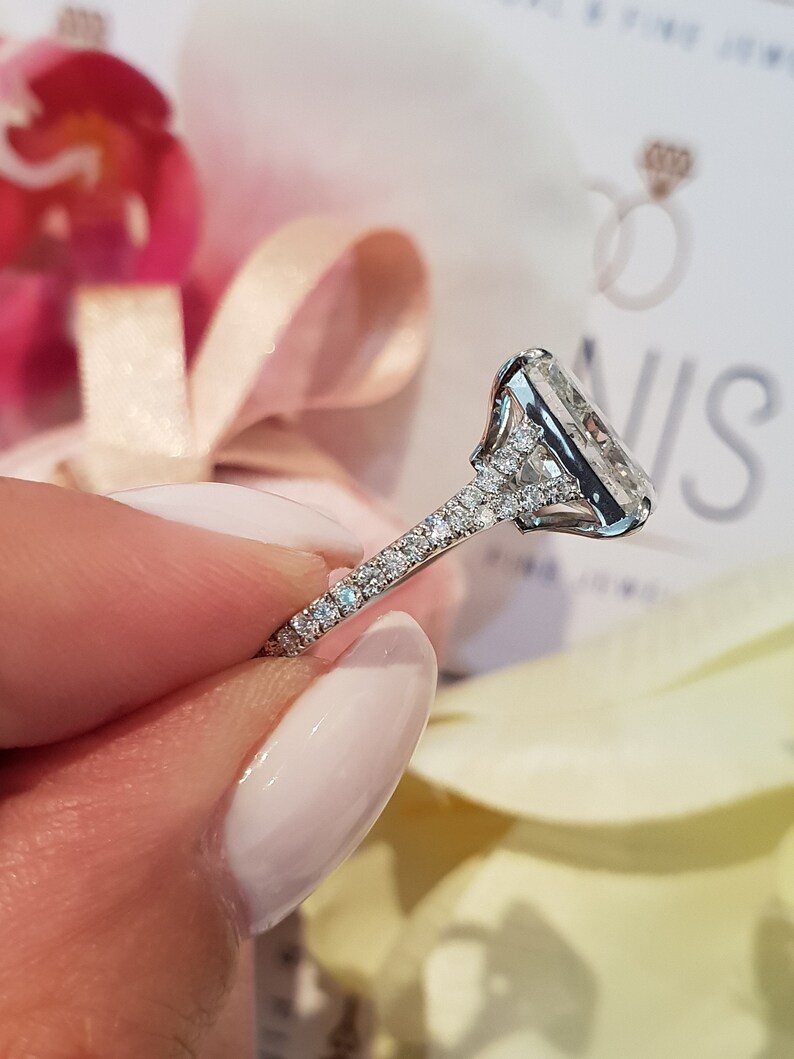 3 Carat Radiant Cut Diamond Ring 3CT Radiant Diamond - Etsy