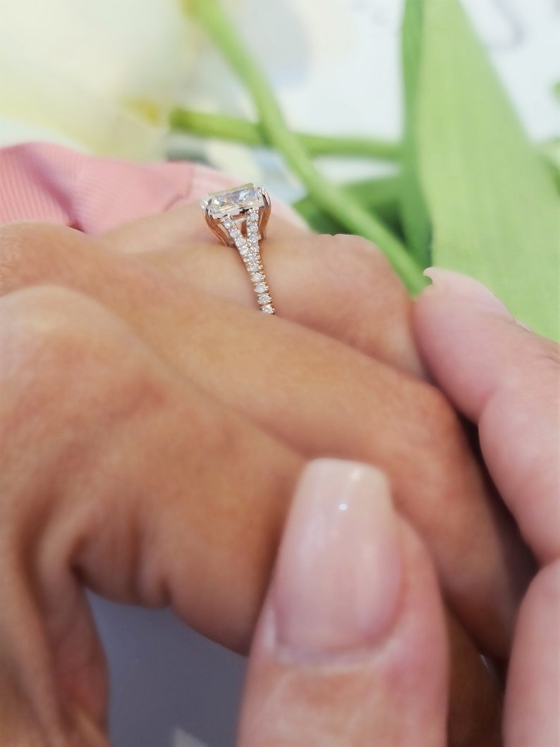3 Ct Igi Certified 3 Carats Radiant Diamond Engagement Etsy