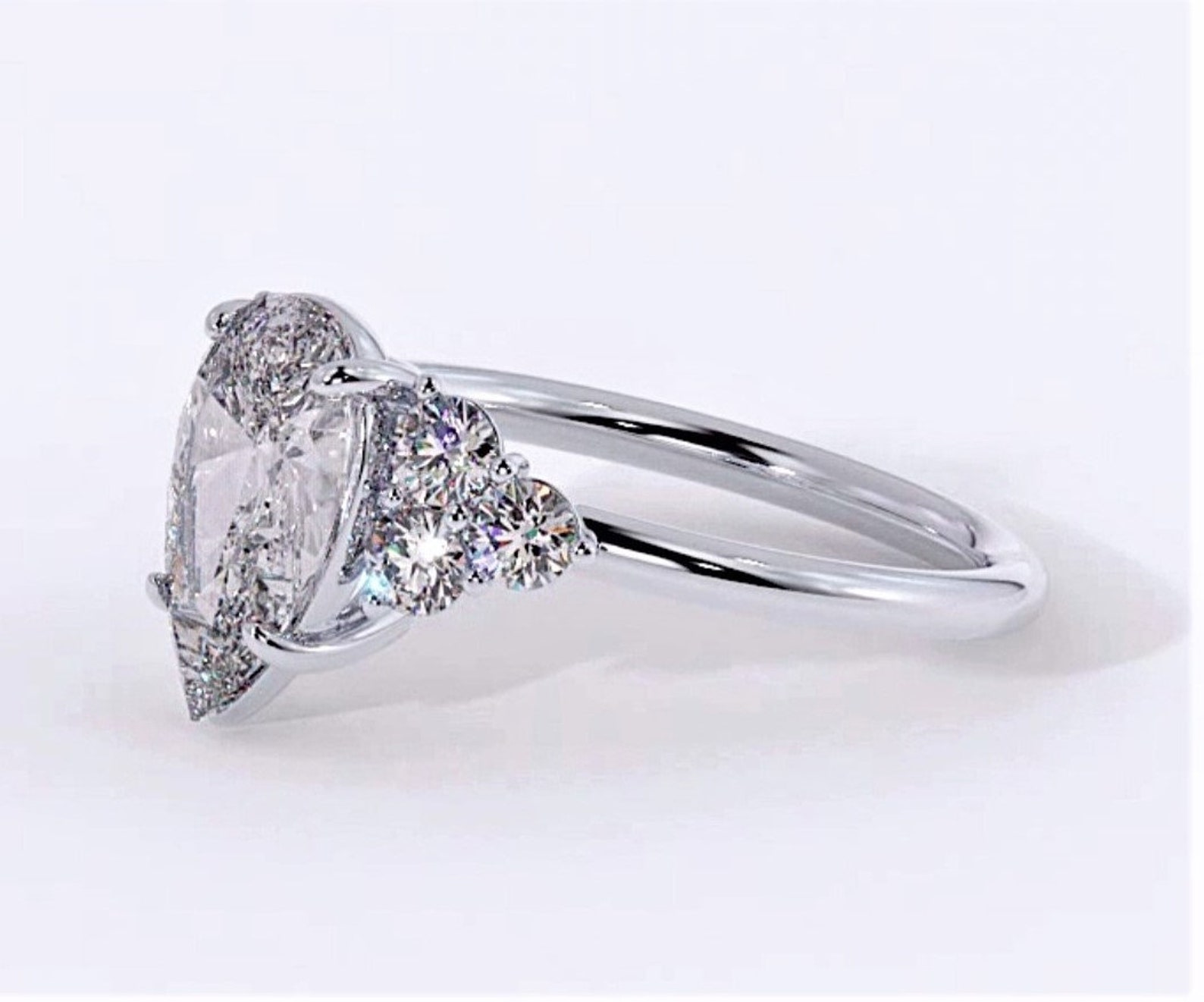 2 Carat Pear Shaped Engagement Ring Teardrop Diamond Ring - Etsy