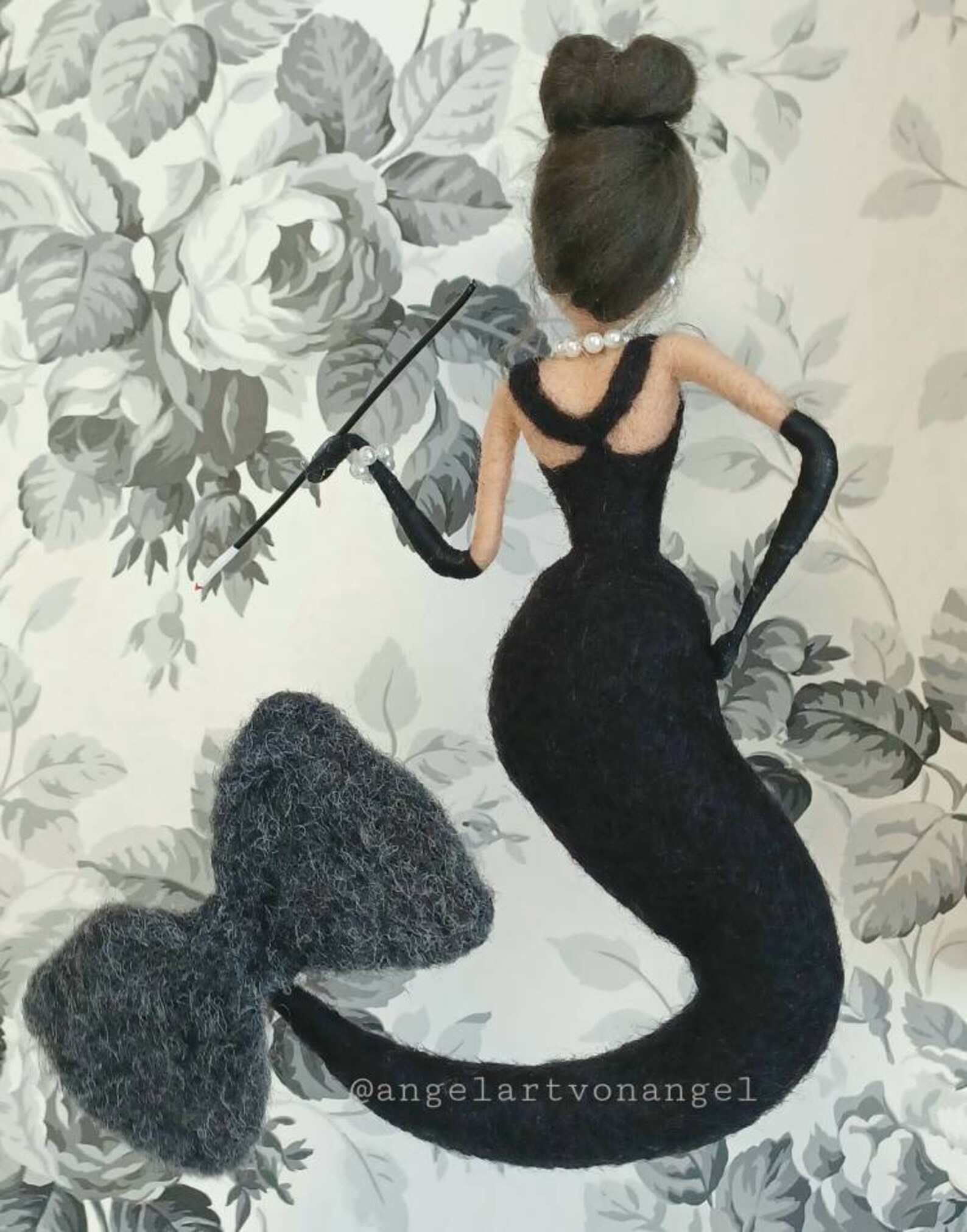 Vintage Mermaid, Audrey Hebpurn Inspired, Needle Felted Mermaid ...