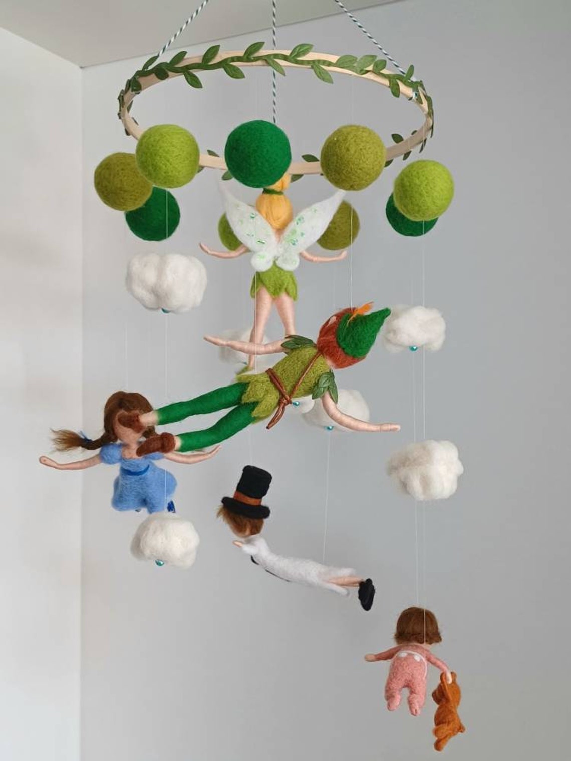 Peter Pan Baby Mobile Crib Mobile Needle Felted - Etsy