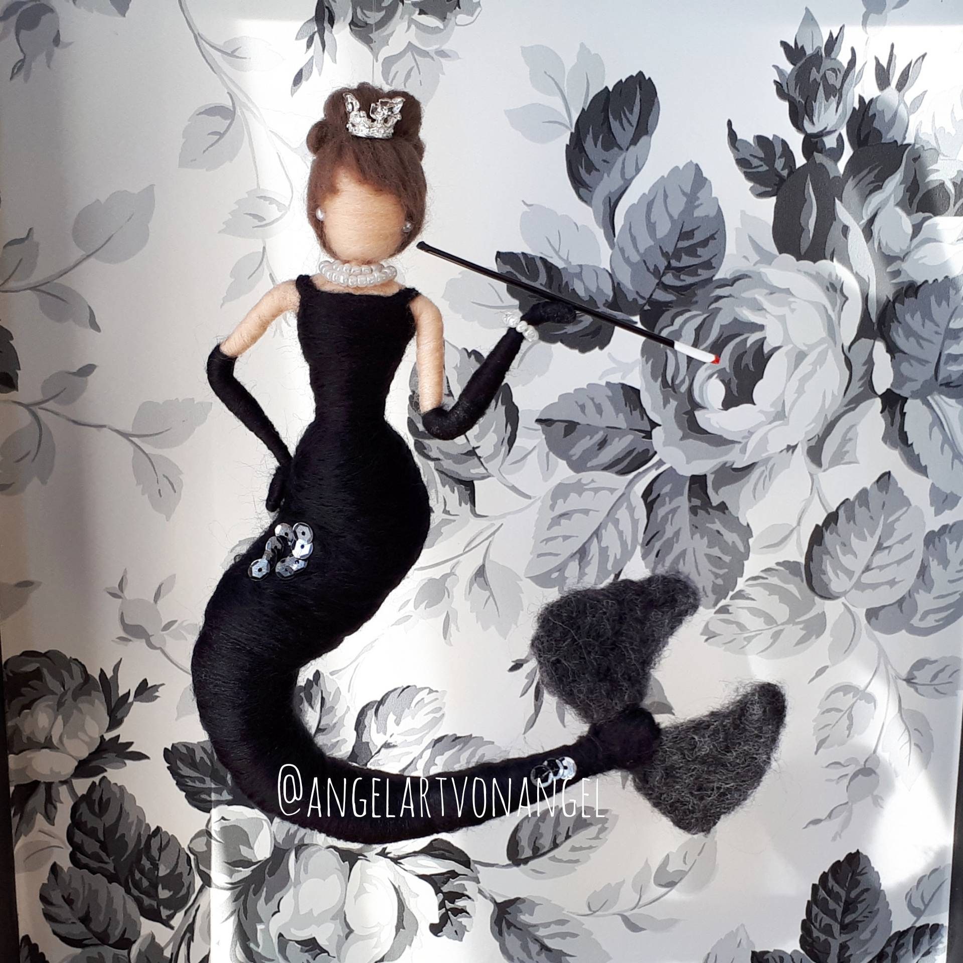 Vintage mermaid Audrey Hebpurn inspiredneedle felted | Etsy