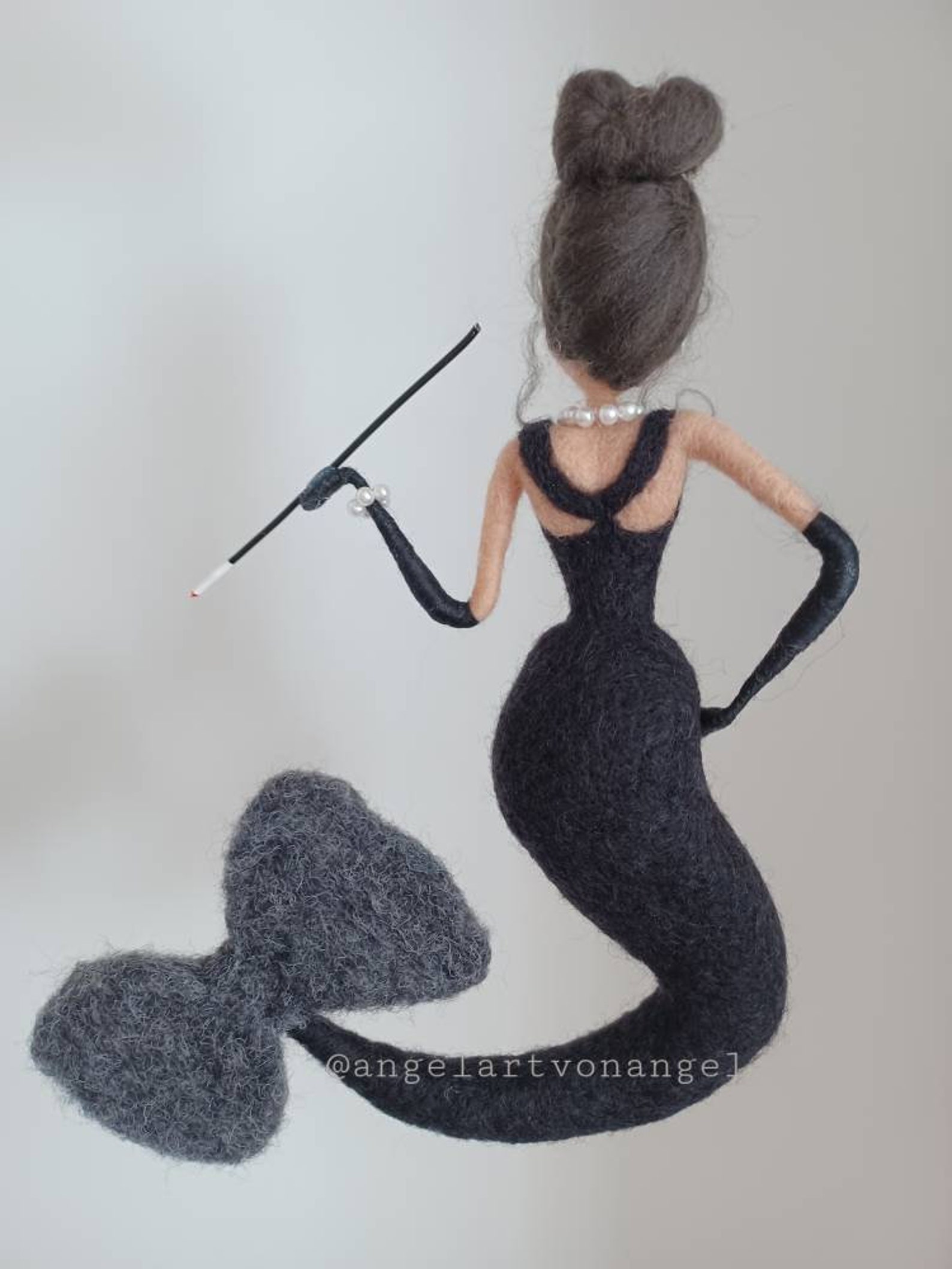 Vintage Mermaid, Audrey Hebpurn Inspired, Needle Felted Mermaid ...