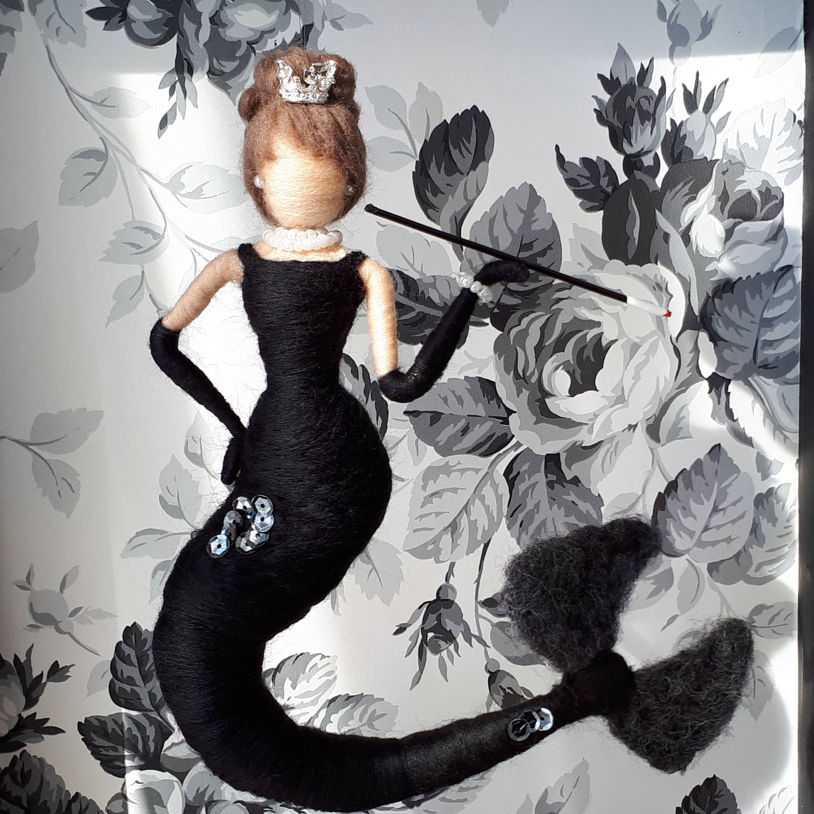 Vintage mermaid Audrey Hebpurn inspiredneedle felted | Etsy