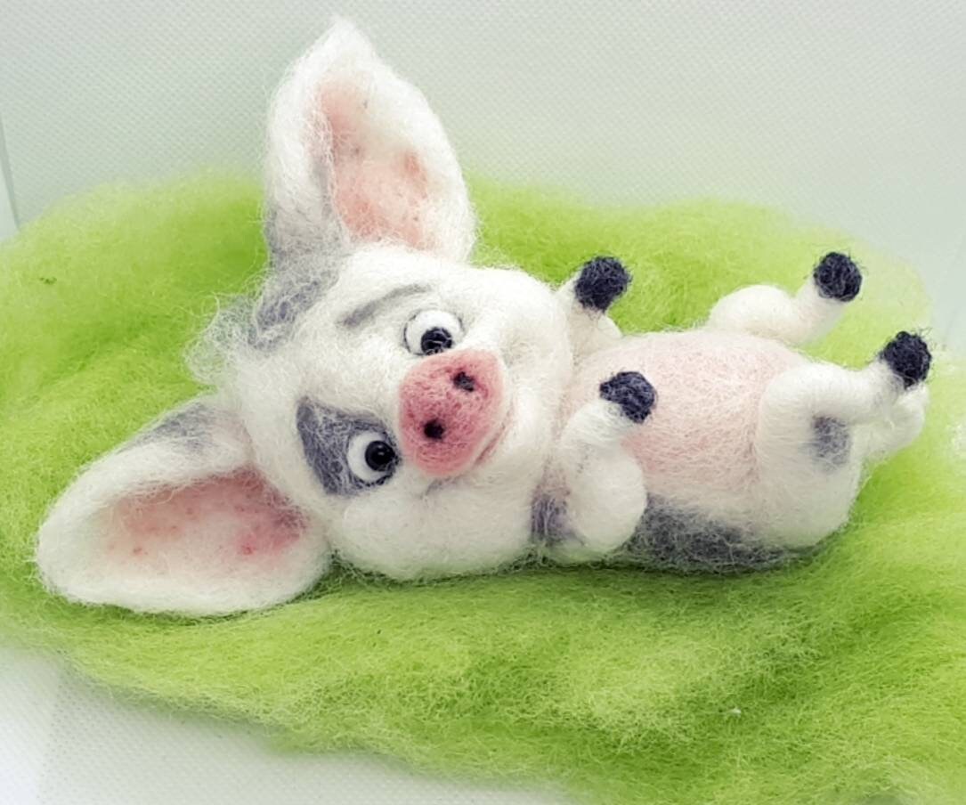 Disney Moanas Pig Pua Inspired Needle Felted Pig Miniature - Etsy