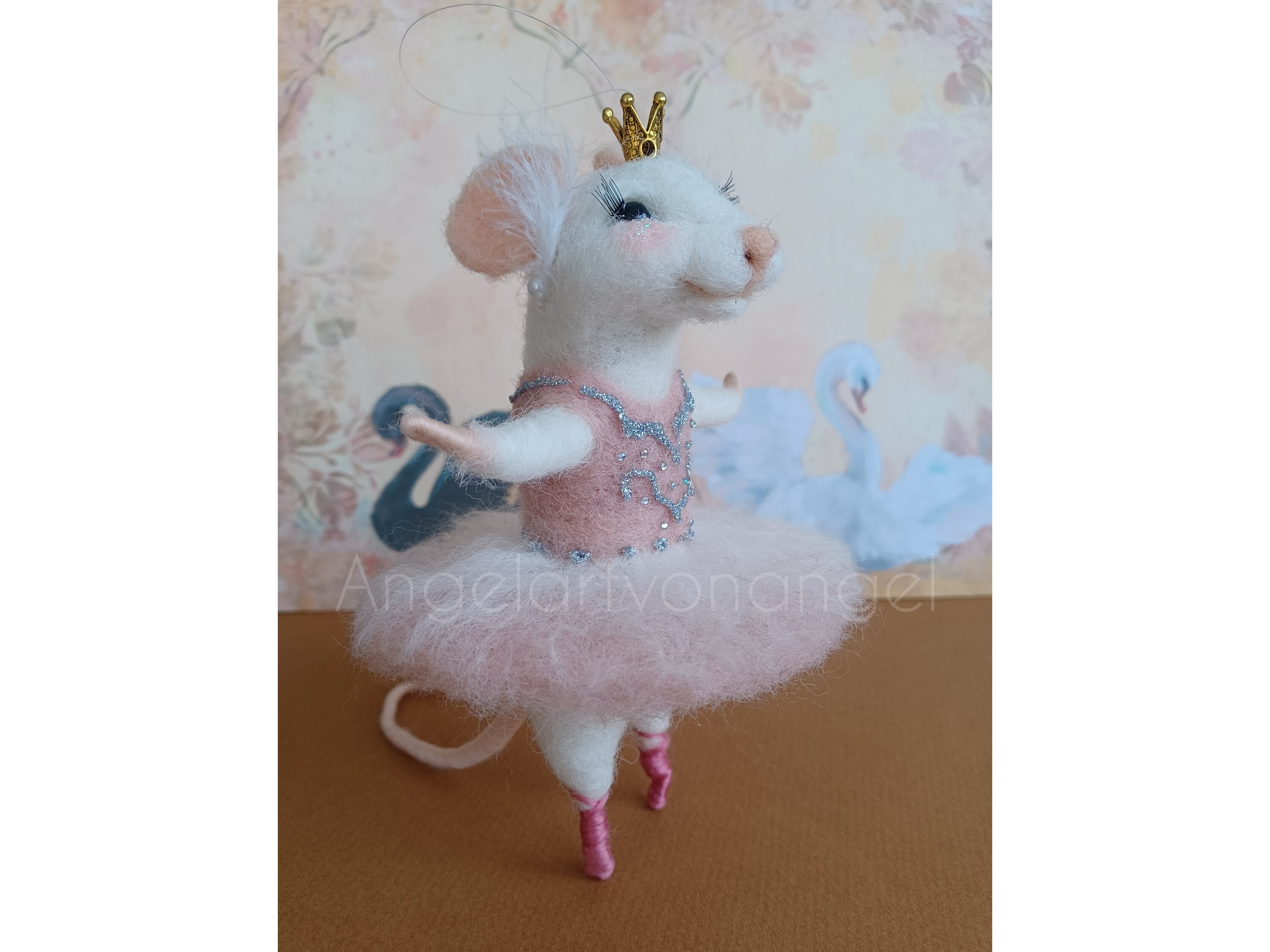 Mouse Ballerina, Swan Lake, Odette & Odile, Swan Lake, Wool Sculpture ...