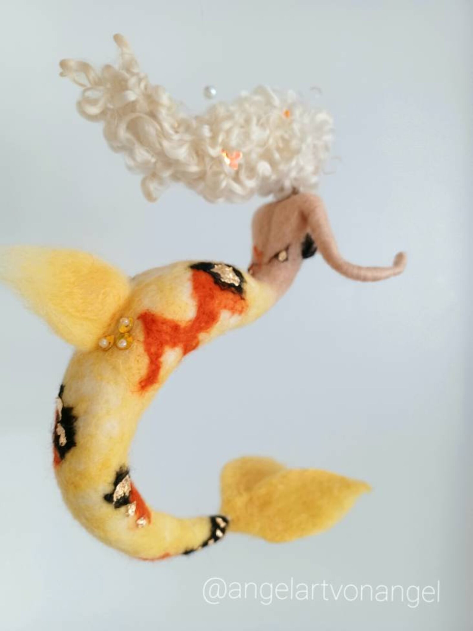 Needle Felted Mermaid Mermaid Nixe Handmade Mermaid - Etsy