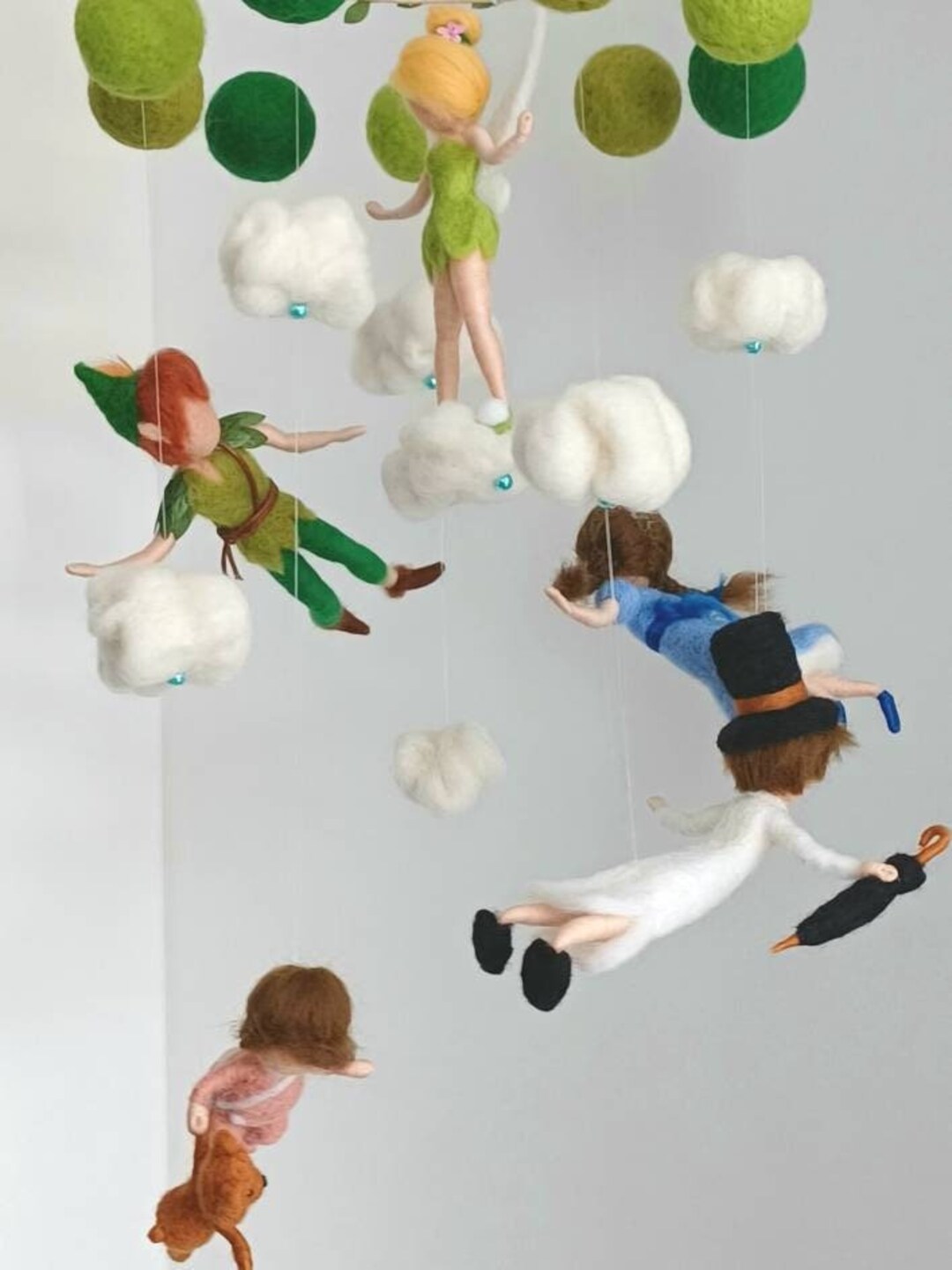 Peter Pan, Baby Mobile, Crib Mobile, Needle Felted, Children's Room ...