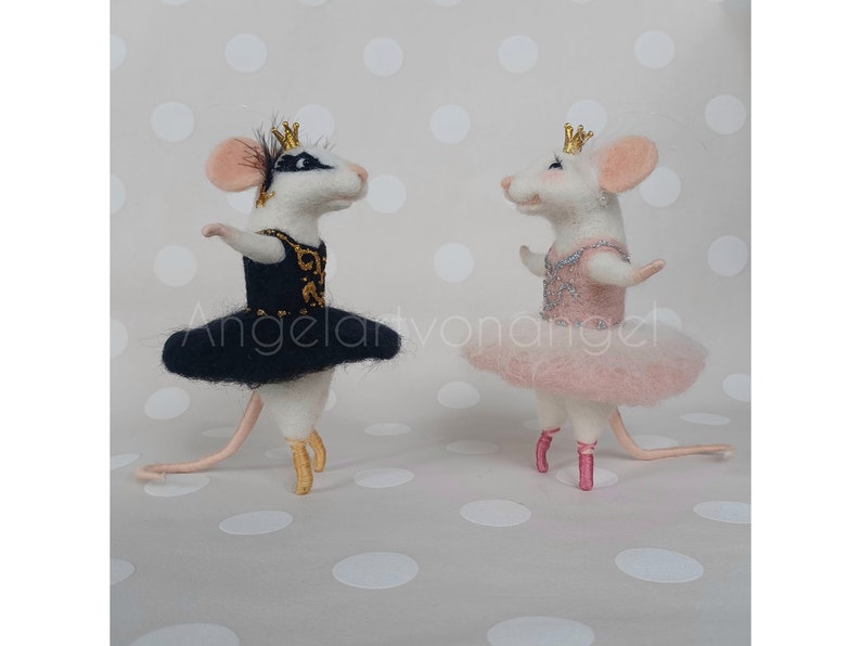 Mouse Ballerina, Swan Lake, Odette & Odile, Swan Lake, Wool Sculpture ...