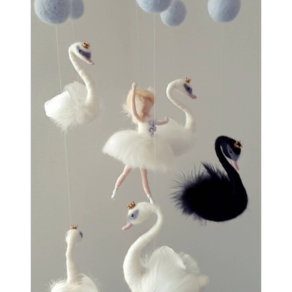 Swan Crib Mobile - Etsy