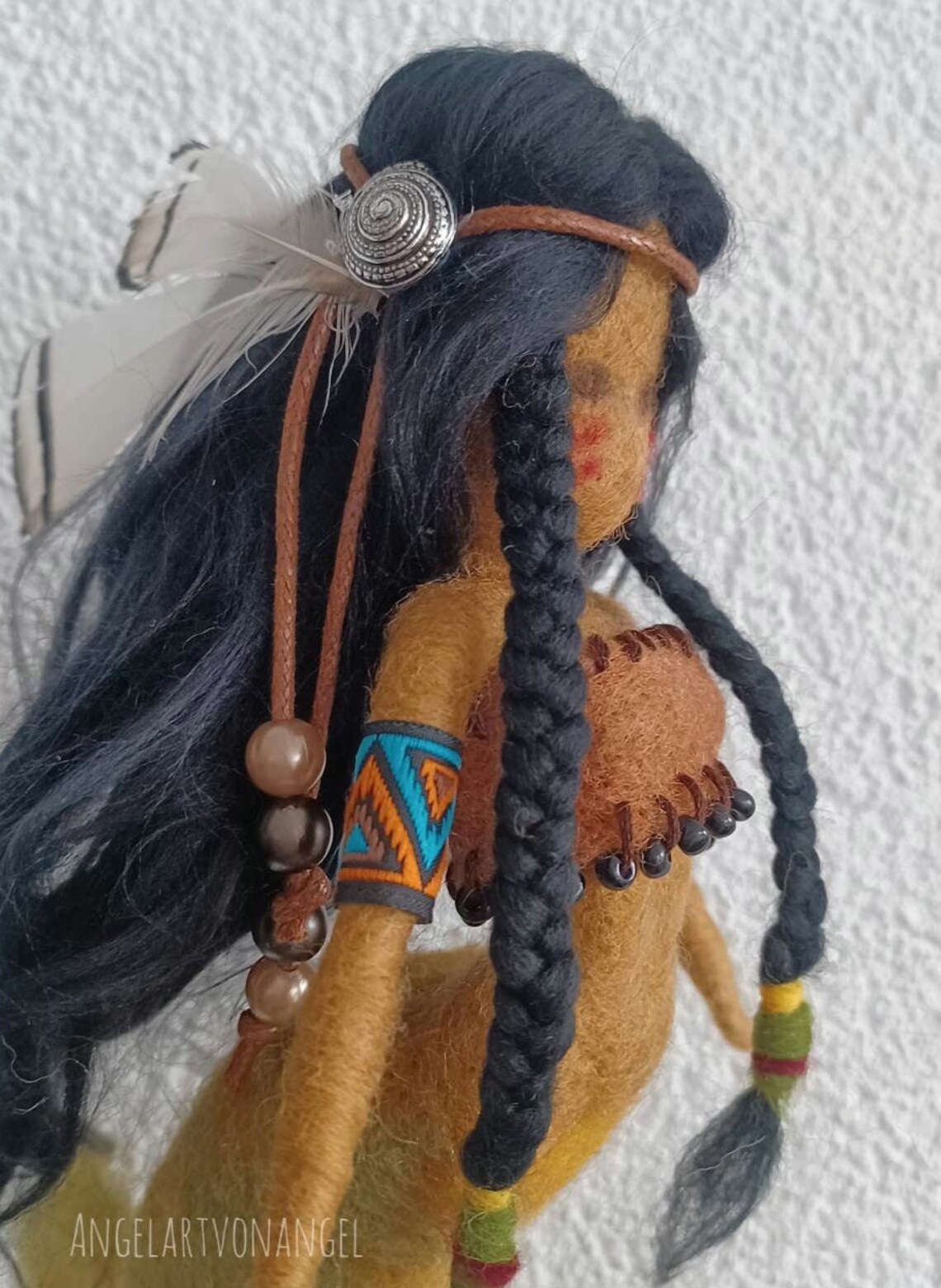 Native American Mermaid, Needle Felted, Indian Mermaid, Wool Sculpture ...